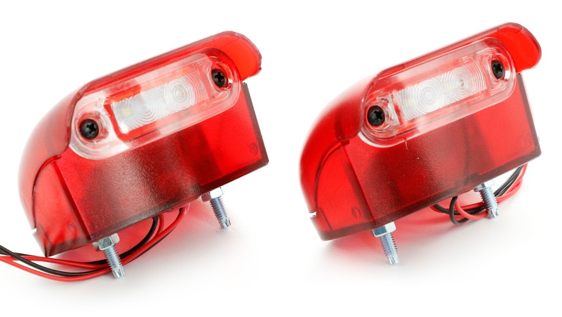 2x LED Rear Marker &Number Plate Lights Lamps 24V for Truck DAF Volvo ...