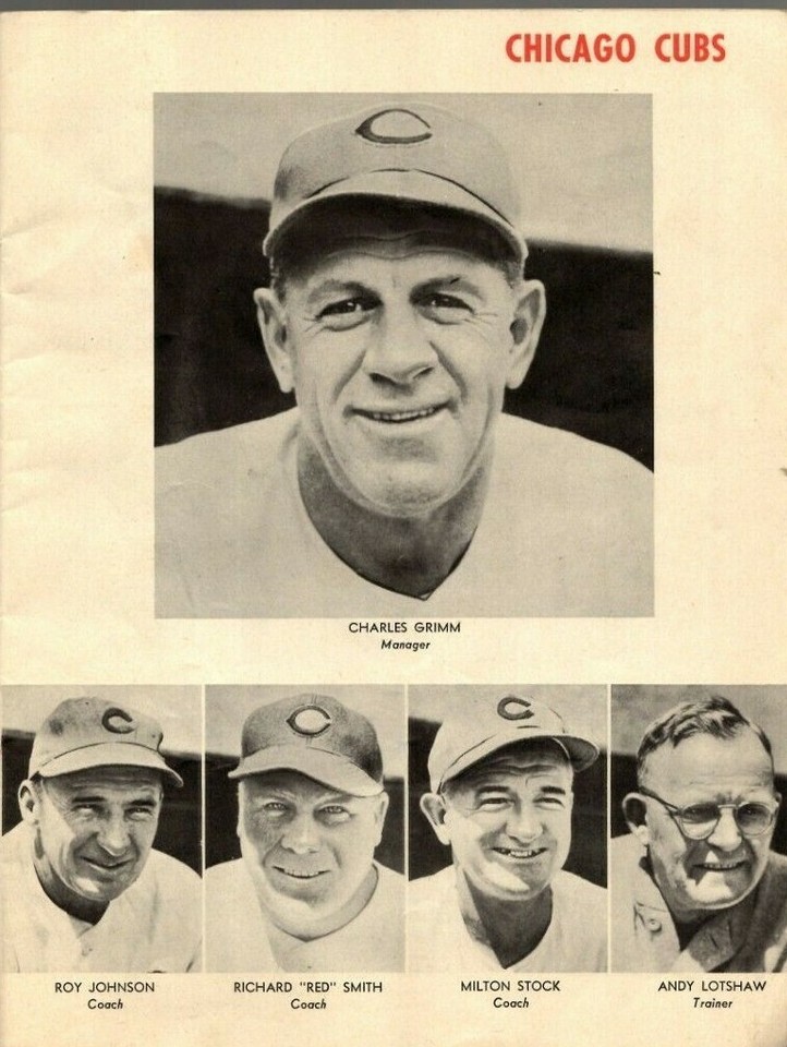 1945 World Series program baseball Detroit Tigers Chicago Cubs ...