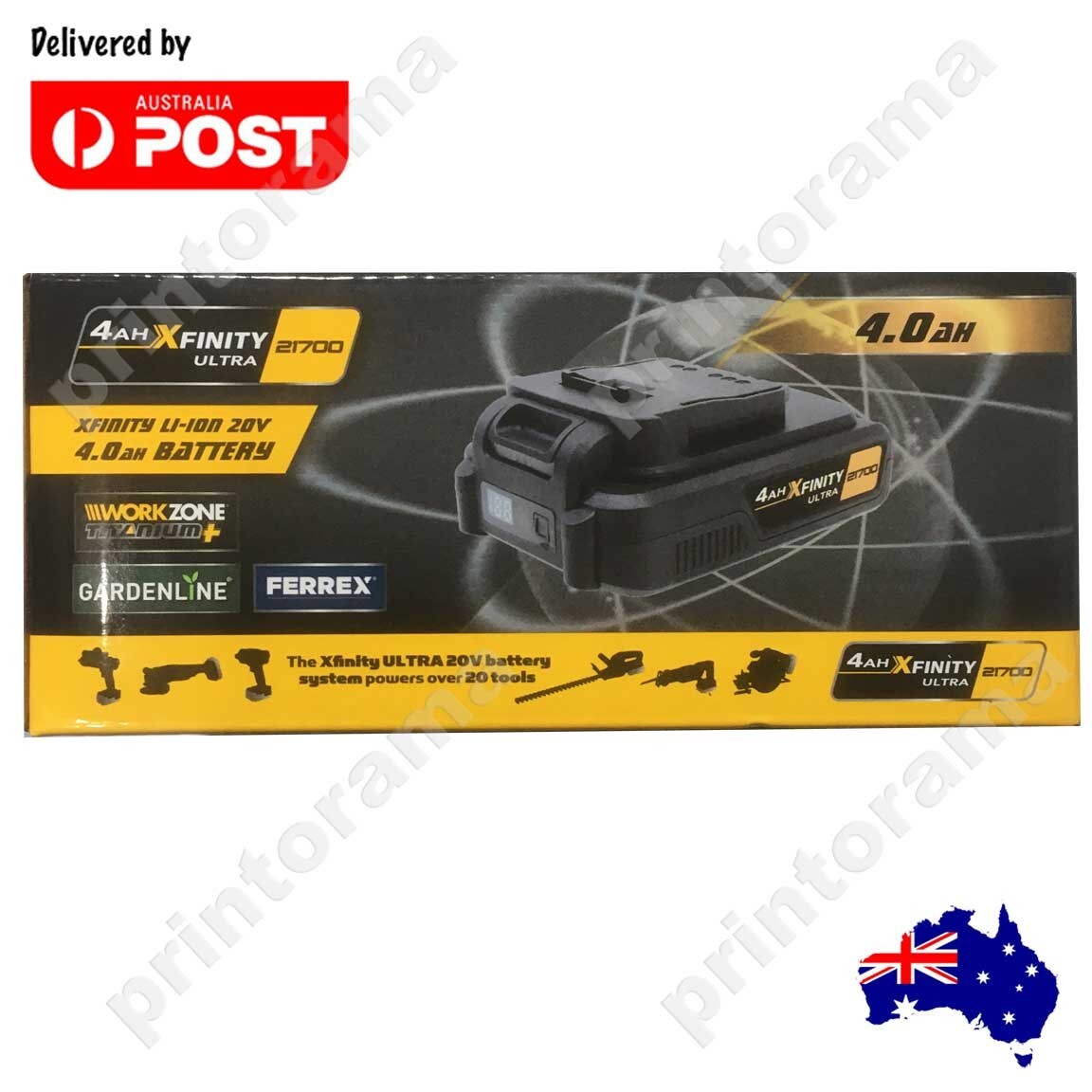 Xfinity Li-ion 20V 4.0Ah Battery - ULTRA 21700 Cells Ferrex Workzone ...