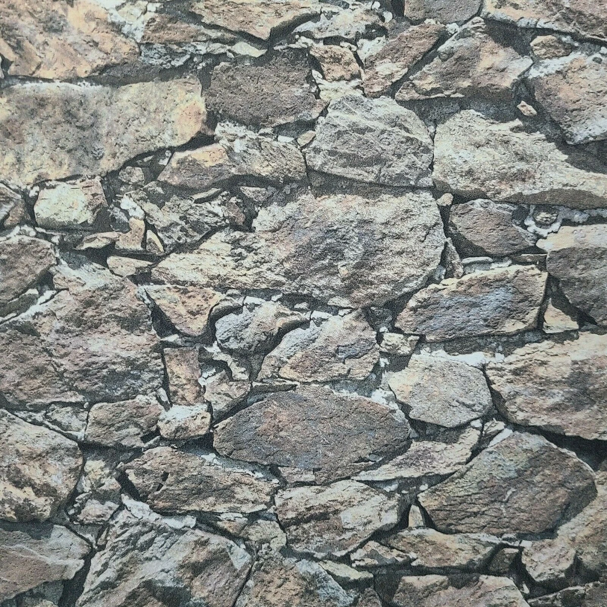 Faux Stone Wallpaper Textured