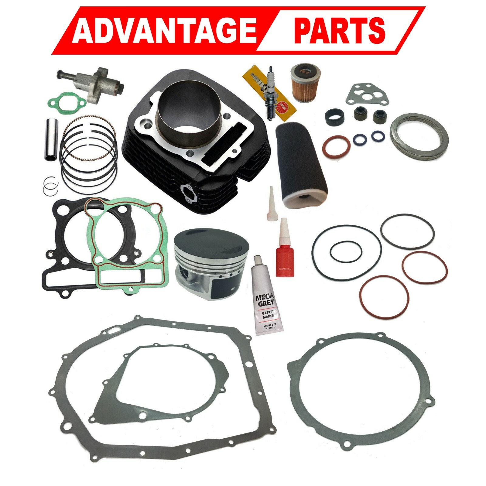 Yamaha Wolverine 350 Cylinder Piston Gasket Top End Kit Set 4wd 1UY ...