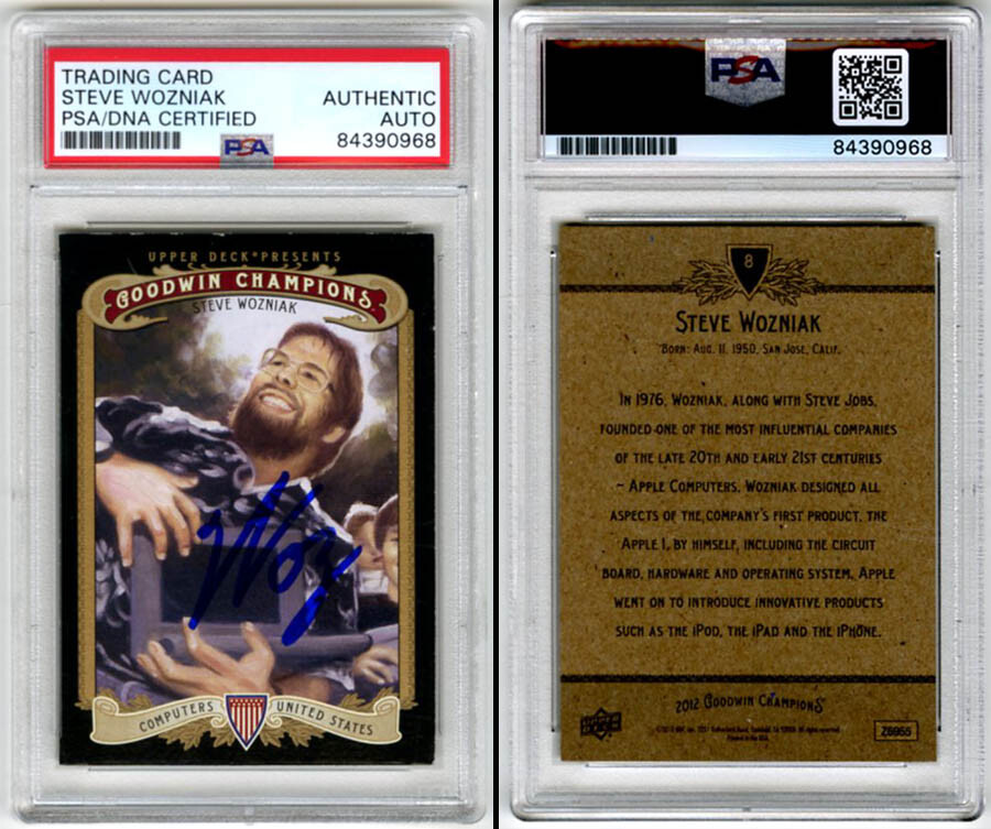 Steve Woz Wozniak SIGNED Upper Deck Goodwin Champions Card PSA/DNA ...