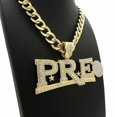 ICED HIP HOP YOUNG DOLPH PRE PENDANT & 11mm 20" CUBAN CHOKER CHAIN ...