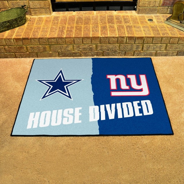 NFL Cowboys Giants Area Rug House Divided Rivalry Floor Mat Accent ...
