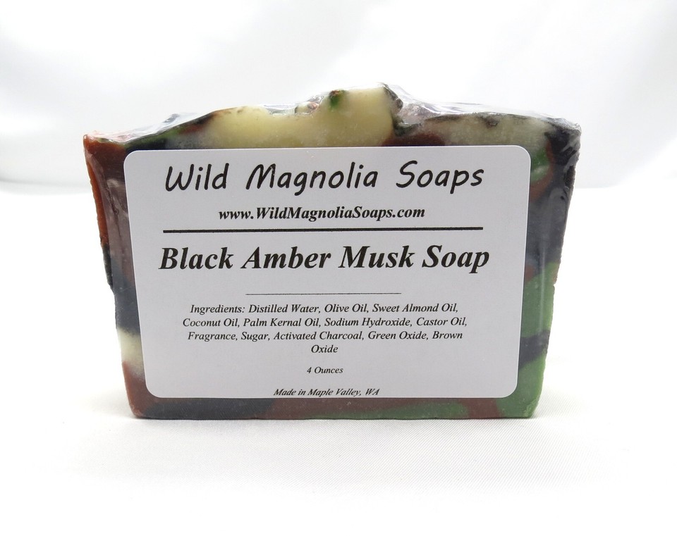 Black Amber Musk Scented Soap - Camo Soap - Masculine Scent | eBay