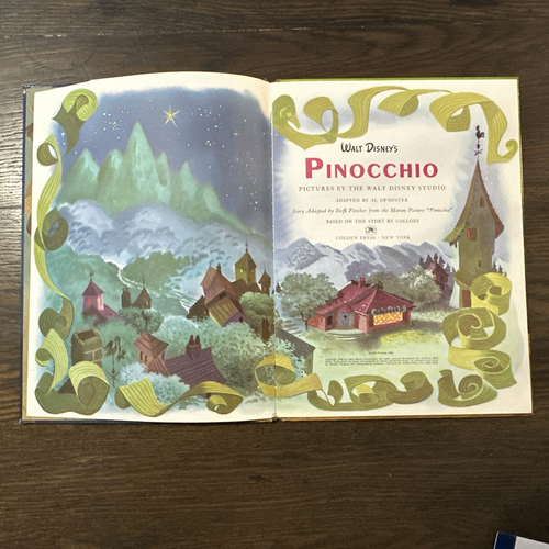 Walt Disney's Pinocchio A Big Golden Book (1st Ed., 12th Printing 1965 ...
