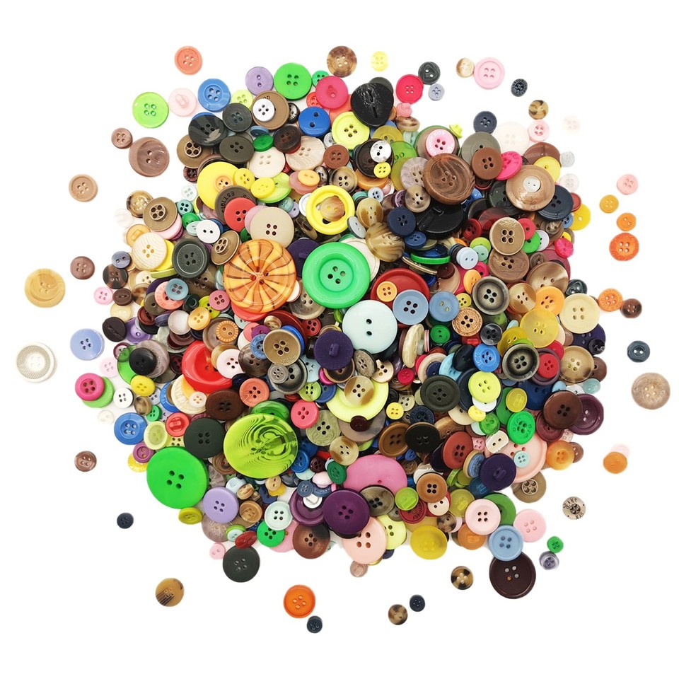 600-700Pcs Multicolor Buttons for Crafts Bulk Assorted Multicolored ...