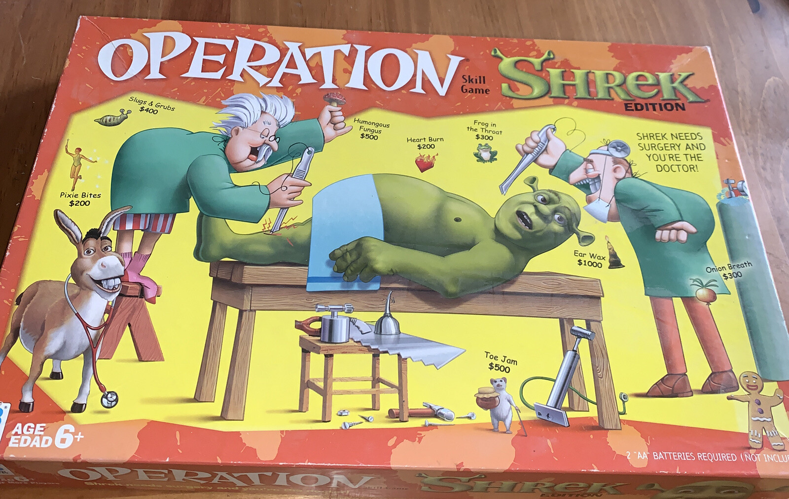 VINTAGE 2004 OPERATION SHREK BOARD GAME - Works Missing 2 Pieces | eBay