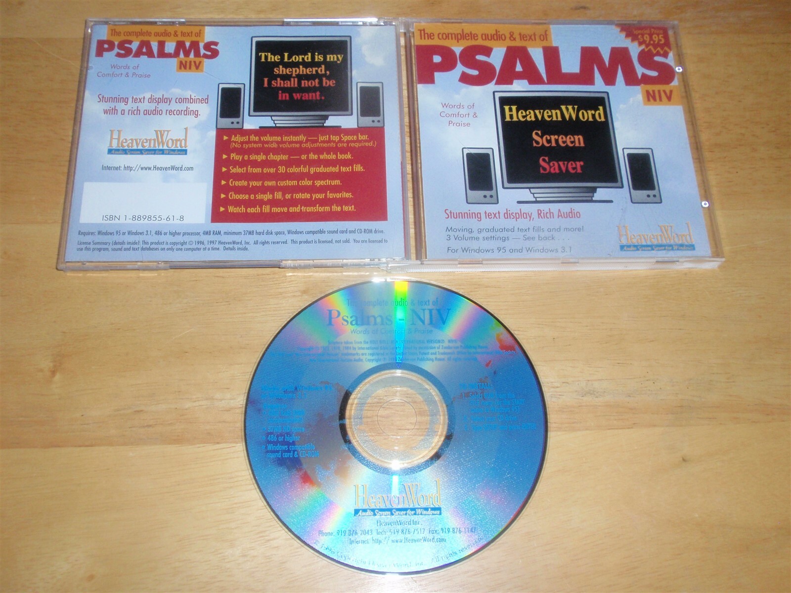 HeavenWord Screen Saver Psalms NIV PC CD-ROM 1996 Software for Windows ...