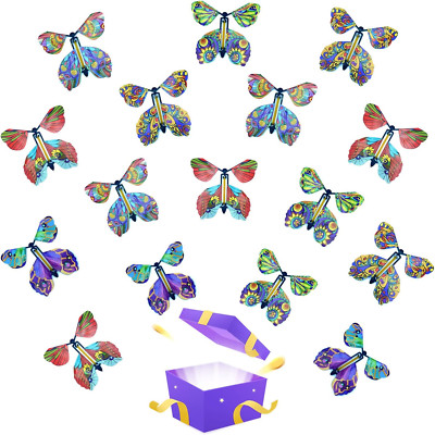 16 Magische Schmetterlings-Spielzeuge: Magic Flying Butterfly Card Wind ...