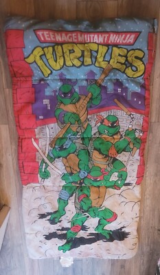 Vintage 1988 Teenage Mutant Ninja Turtles Sleeping Bag TMNT 30"x 57" | eBay