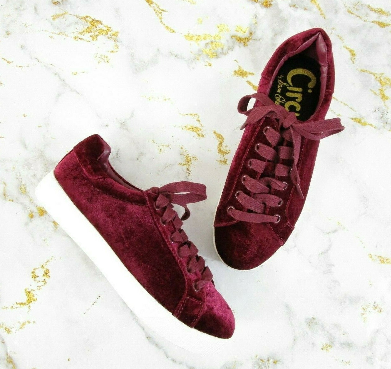 Circus Sam Edelman Burgundy Red Velvet Caprice Sneake… - Gem