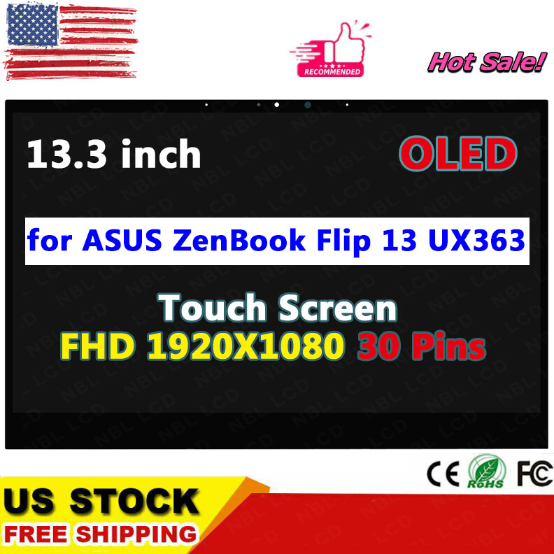 for ASUS ZenBook 13 UX363 UX363E UX363J OLED LCD Display 30 Pin FHD ...