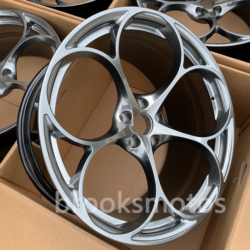 FOR ALFA ROMEO GIULIA QV 19" HYPER BLACK FULL FORGED WHEELS RIMS 19X8.5 ...