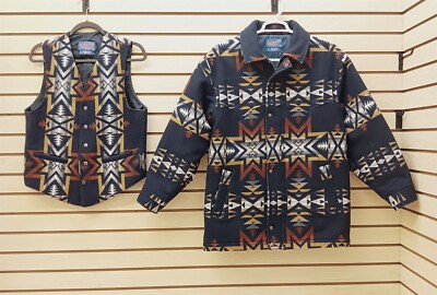 MENS MEDIUM PENDLETON THINSULATE WOOL HIGH GRADE WESTERN WEAR COAT AND VEST SET | eBay