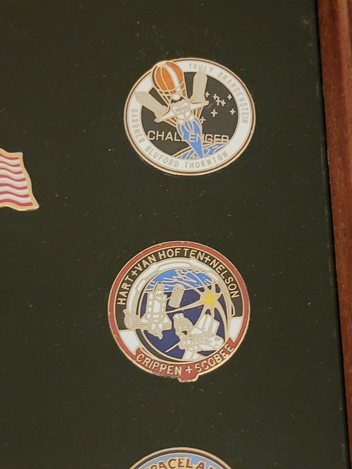 x3 NASA Pin Framed Set LOT APOLLO CHALLENGER MERCURY SPACE PINS USA | eBay