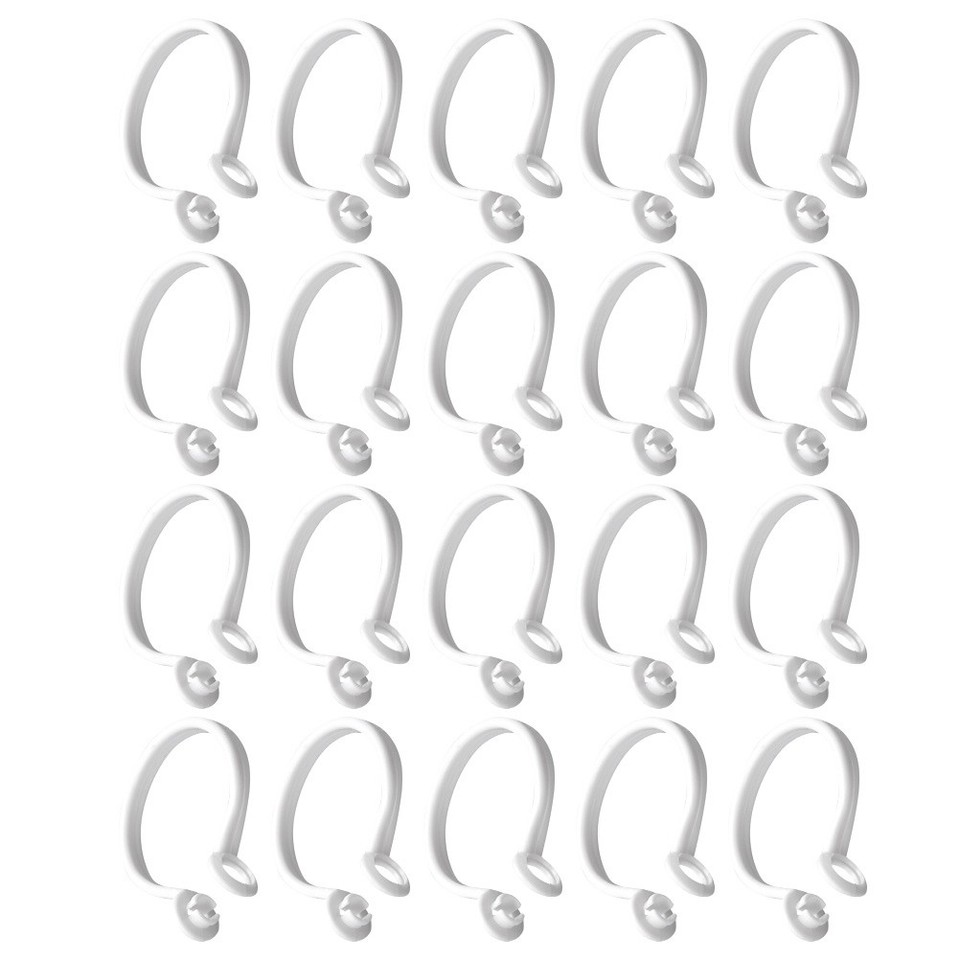 60Pcs Curtain Fixing Ring Decorative Curtain Rings Plastic Curtain ...