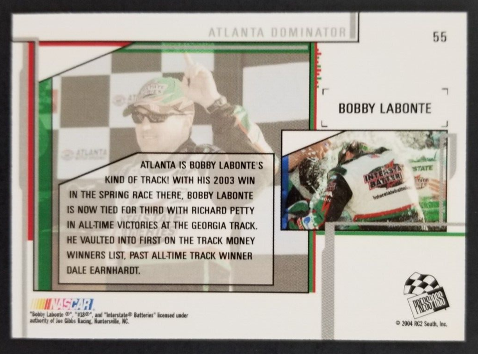 Bobby Labonte 2004 Press Pass Eclipse NASCAR Racing Card #55 (NM) | eBay
