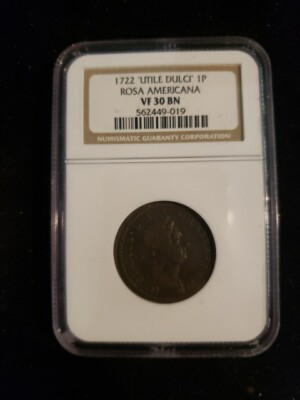 1722 'Utile Dulci' 1p. ROSA AMERICANA VF-30 BN. (HVS-004) | eBay