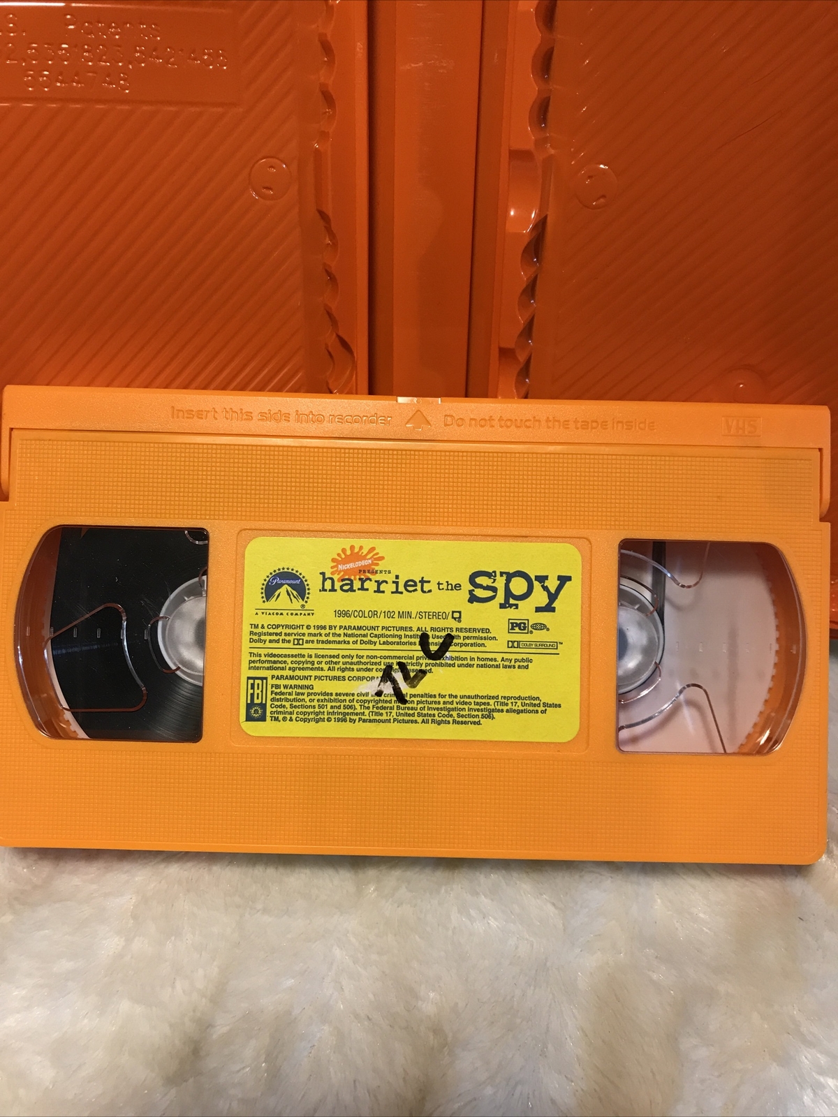 Harriet the Spy VHS 1997 Orange Clamshell Nickelodeon Rare Orange Tape ...