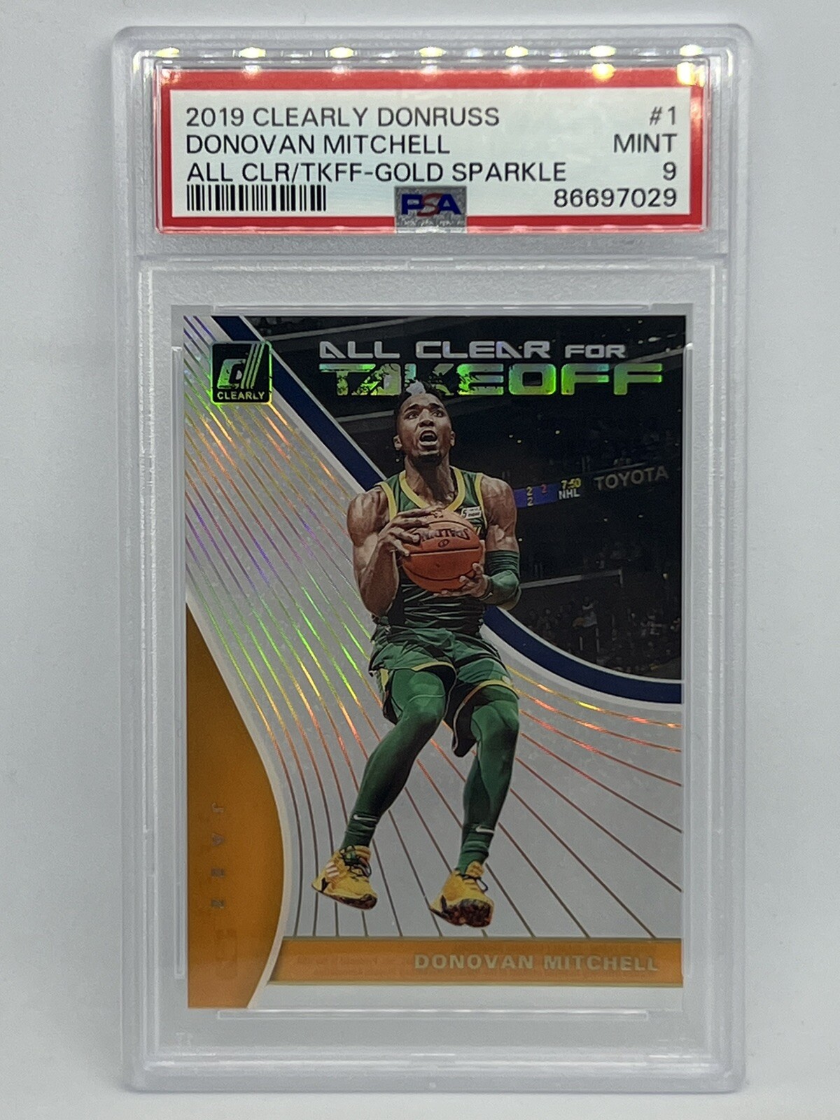 DONOVAN MITCHELL 2019 CLEARLY DONRUSS ALL CLR/TKFF GOLD SPARKLE /5 POP ...