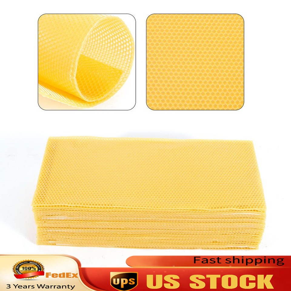 Honeycomb Foundation 30 Pack Beehive Wax Frames Waxing Beekeeping ...
