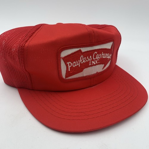 Payless Cashways Vintage Hat Patch Snapback Red | eBay