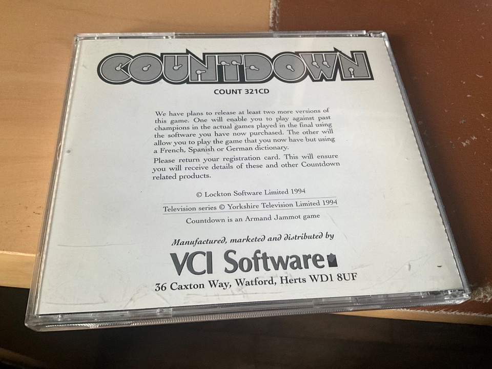 Countdown - Channel 4 PC CD Rom Game VGC | eBay UK
