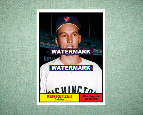 Ken Retzer Washington Senators 1961 Style Custom Baseball Art Card | eBay
