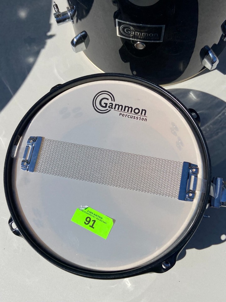 Gammon Percussion 12" Tom & 10" Snare Drum Set - Black Finish | eBay