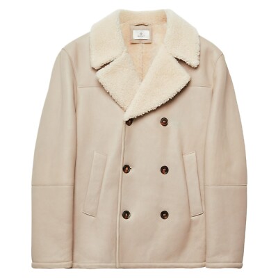 GANT Double Breasted Shearling Coat M | eBay