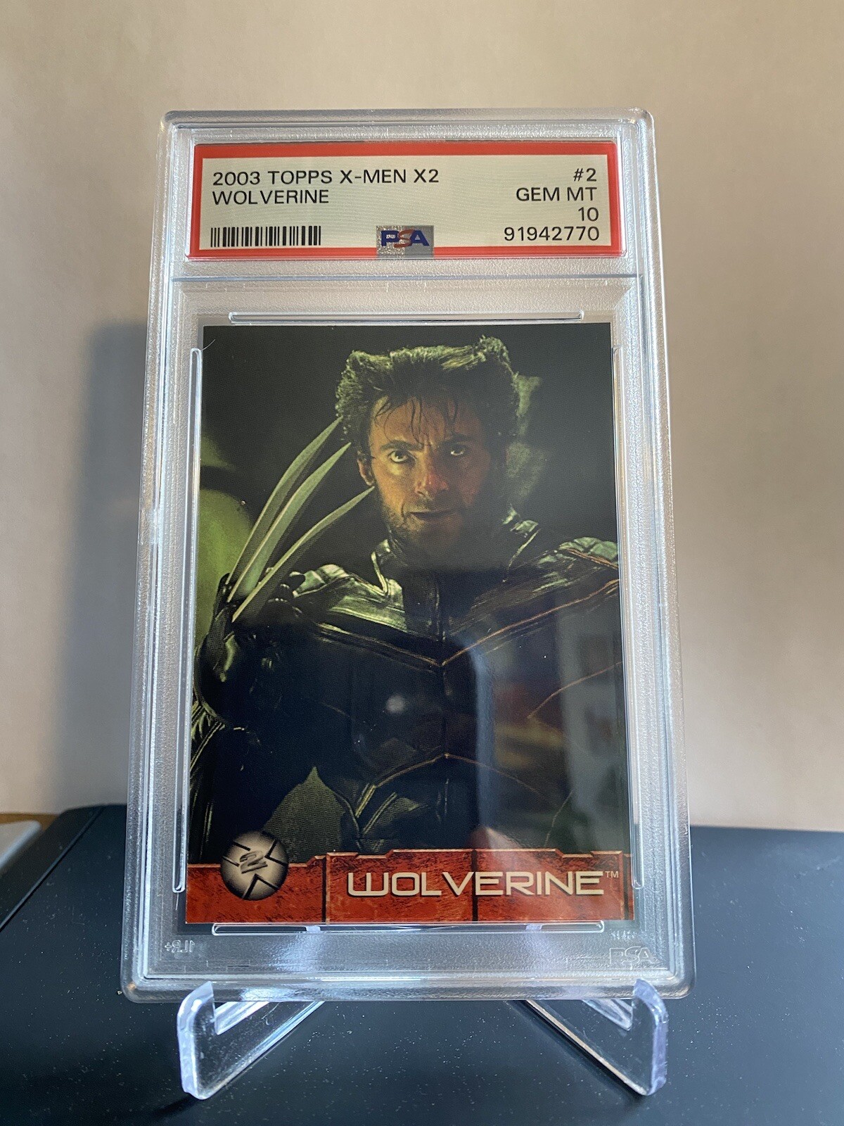 2003 X-Men Wolverine PSA 10 GEM 💎 Marvel Topps POP 1! X-Men Movie Huge ...