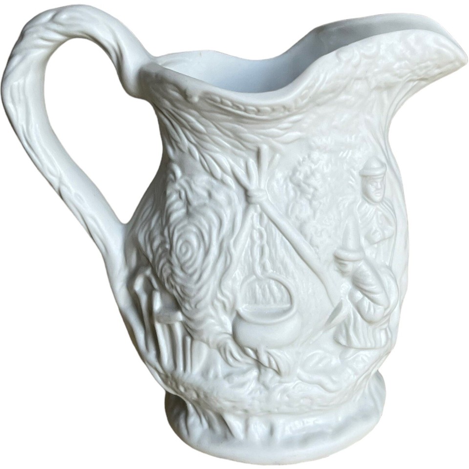 Vintage Portmeirion Parian British Heritage Bisque Pitcher Jug Floral 4 ...