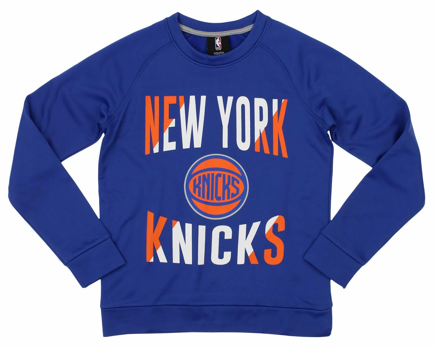 Outerstuff NBA Youth/Kid New York Knicks Performance Fleece Crew Neck ...