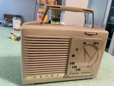 Excel vintage japanese tube radio Mid Century -rare - Tan | eBay