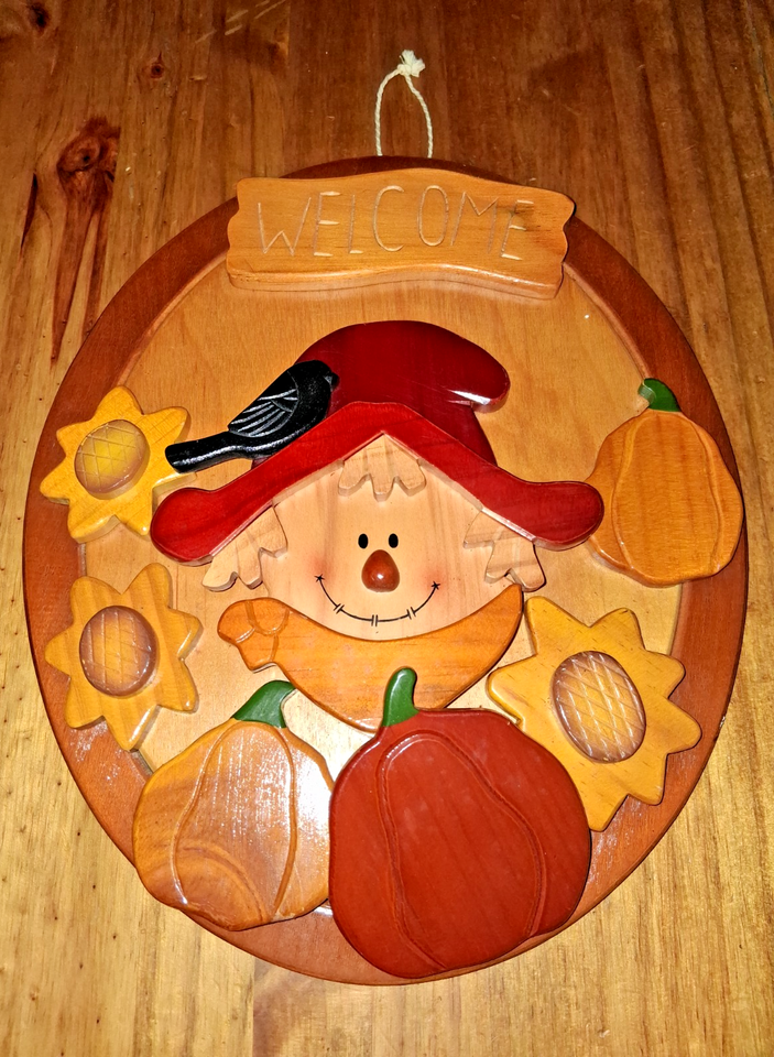 Welcome Sign 3D Intarsia 11 1/2" X 9 1/2" wood | eBay