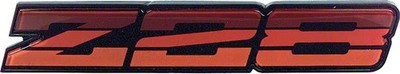 1982-84 Camaro; "Z28" Rocker Panel Emblem; Tri-Color Red; Each; GM ...