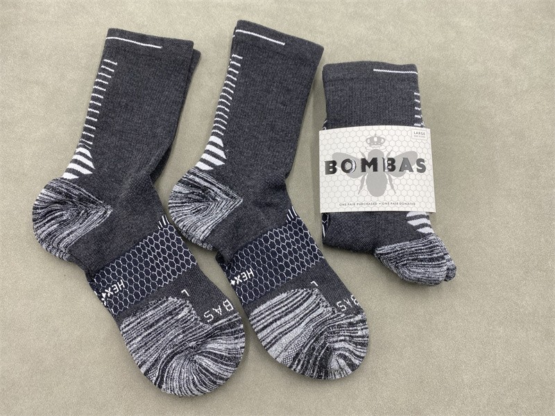 3 Pairs Bombas Honeycomb Gray Calf Sock Men All-Purpose Performance ...