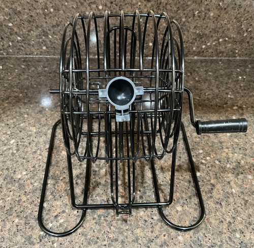 Bingo Deluxe Game Set with 8" Wheel Cage, 75 Bingo Balls, 18 Cards ...