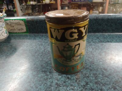 VTG WGY COFFEE CAN 1LB TALL JONATHAN LEVI CO. SCHENECTADY NY | eBay
