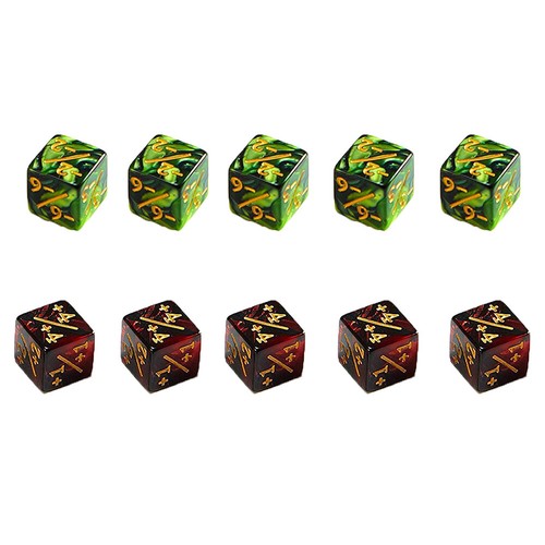 10 Pcs Dice Counters 1.6Cm For Magic The Gathering Card Gaming (Red ...