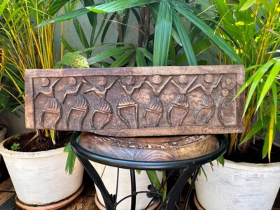 Carved Figures - Hand Carved Wooden Panel