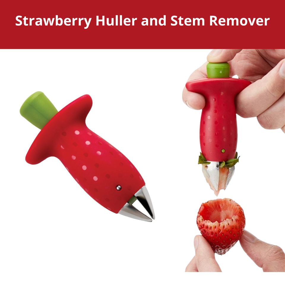 Cherry Pitter Remover Cherry Seed Tool Strawberry Huller & Stem Kitchen ...