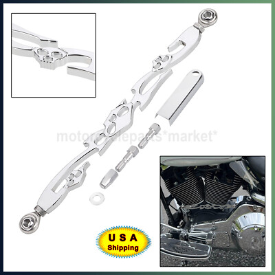 Chrome Skull Shift Linkage Shifter Link For Harley Road King Glide ...