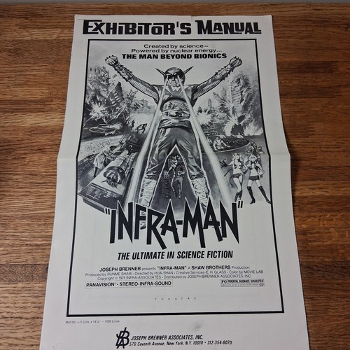 Infra-Man Exhibitor's Manual The Ultimate In Science Fiction Joseph ...
