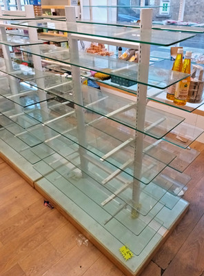 Double Sided Multi-Shelf Glass Open Product Display Shop Retail Shelves ...
