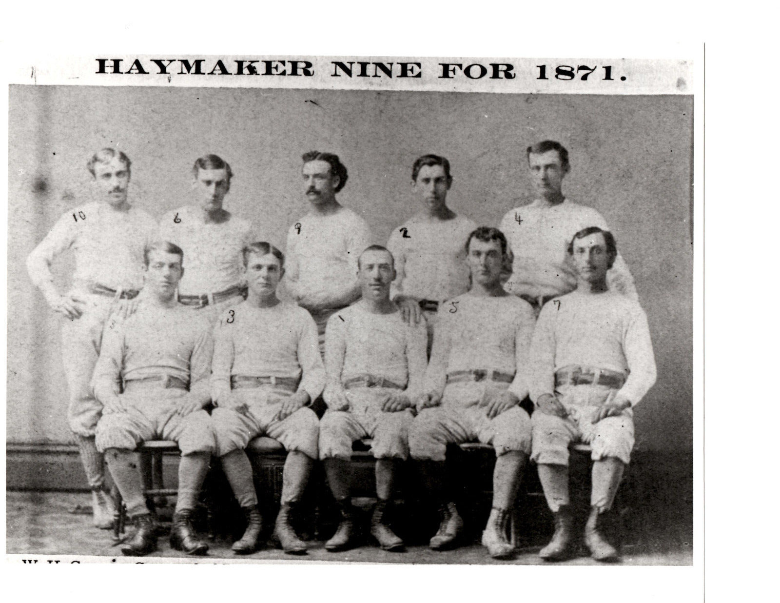 1871 TROY NEW YORK HAYMAKER NINE 8X10 TEAM PHOTO BASEBALL USA | eBay