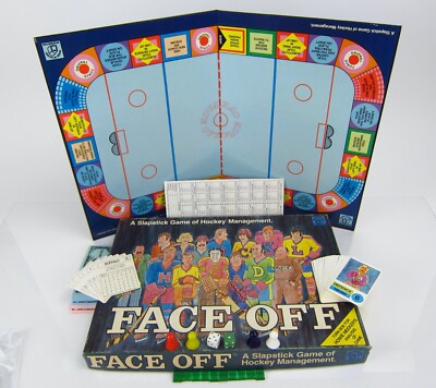 Vintage 1974 Face Off Board Game Slapstick Game of Hockey Management | eBay