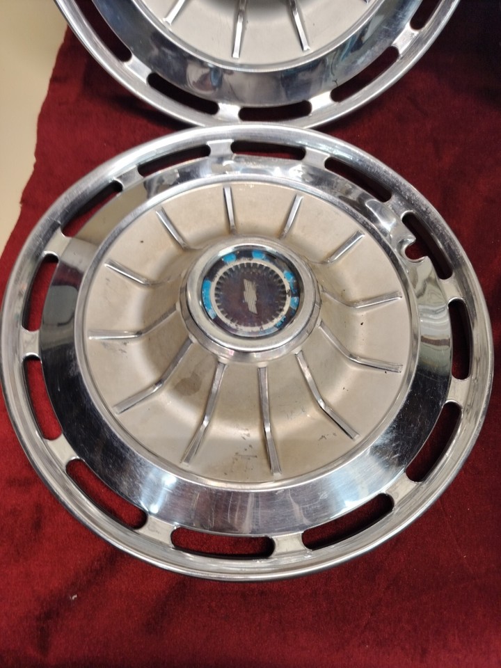 1962 Chevy Impala 14" Hub Caps Bel Air Biscayne HUBCAPS Wheel Covers ...