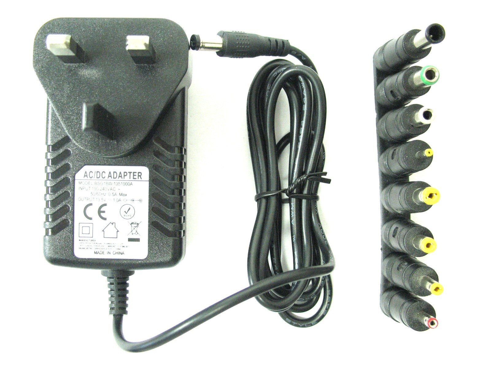 1 AMP 13.5 VOLT AC/DC POWER ADAPTOR SUPPLY CHARGER UNIVERSAL (MULTI ...